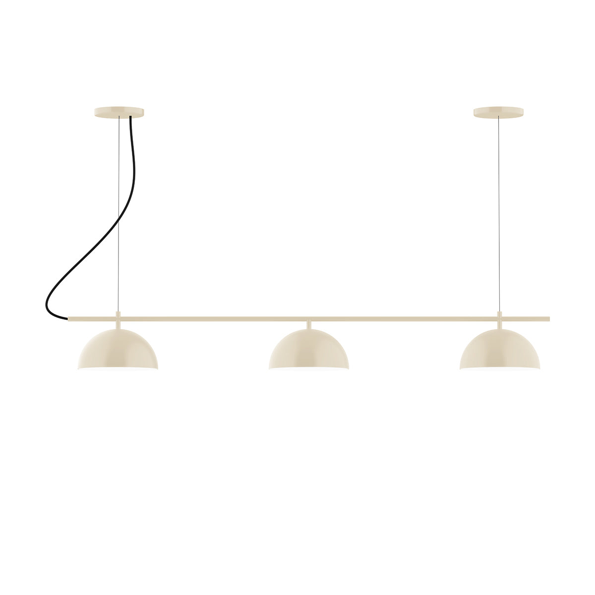 Arcade 3-Light Linear LED Chandelier in Cream | Montclair Light Works