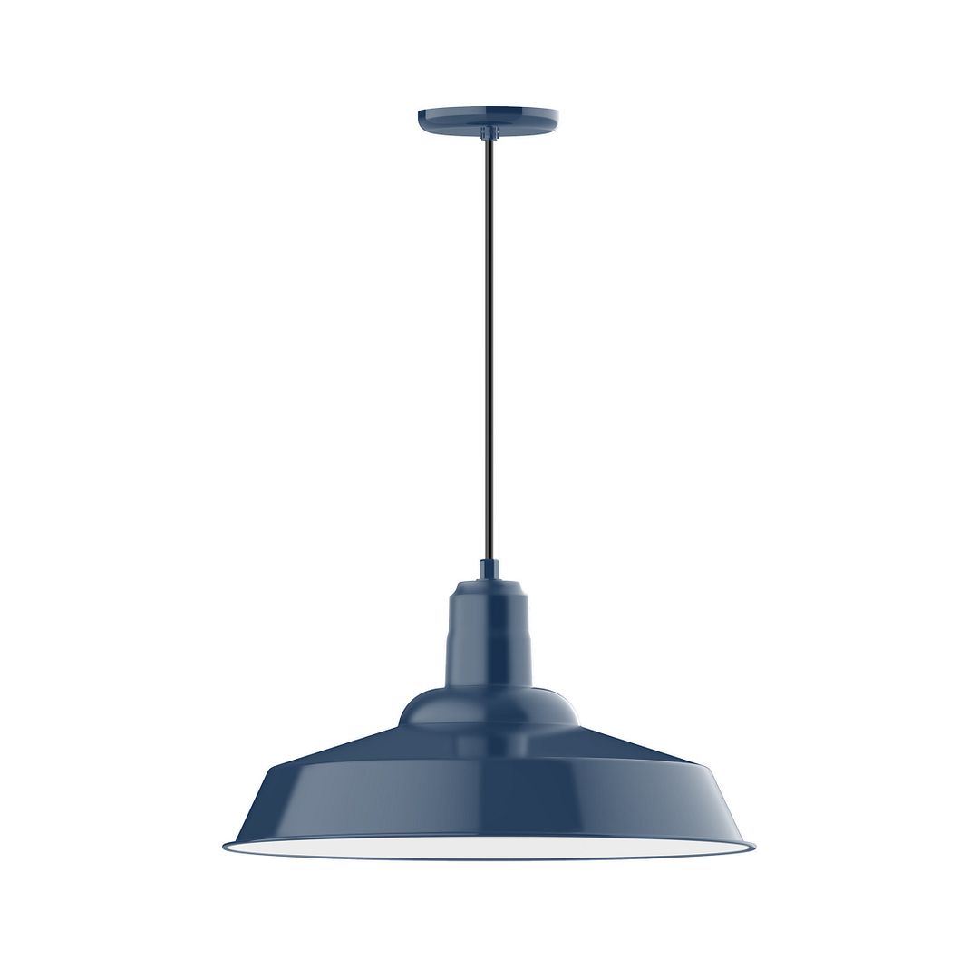 Warehouse 20" Pendant Light in Navy | Montclair Light Works