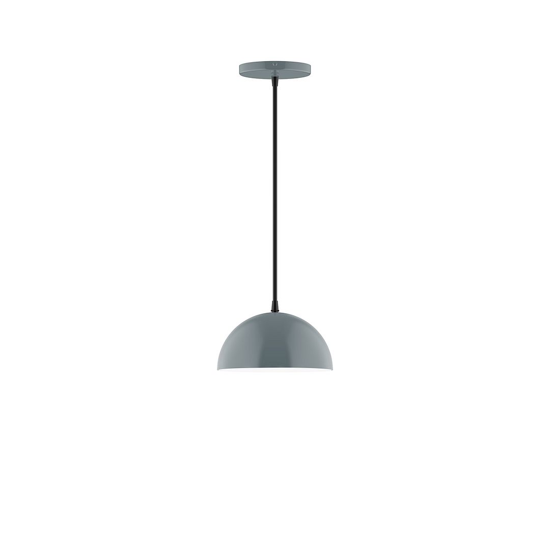 Axis Arcade 8" LED Pendant Light in Slate Gray | Montclair Light Works