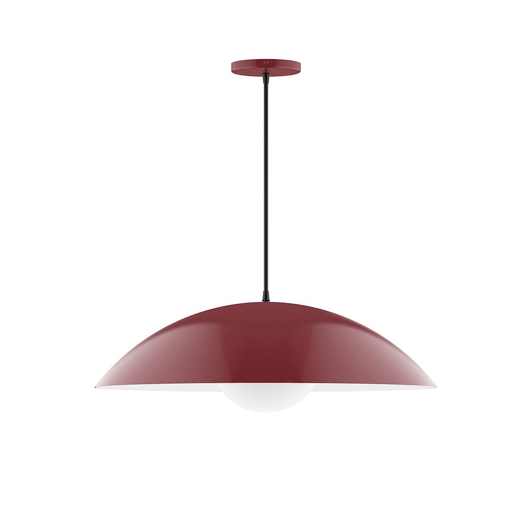 Axis Plateau 24" Pendant Light with Glass Globe in Barn Red | Montclair ...