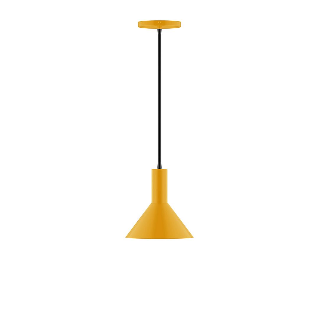 Stack Chase 8" Pendant Light in Bright Yellow | Montclair Light Works