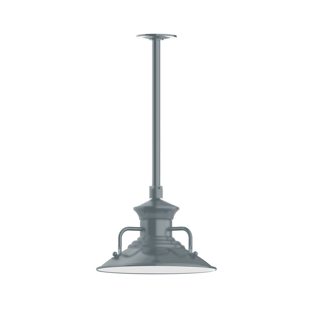 Homestead 12" Stem Mount Pendant Light in Slate Gray | Montclair Light ...
