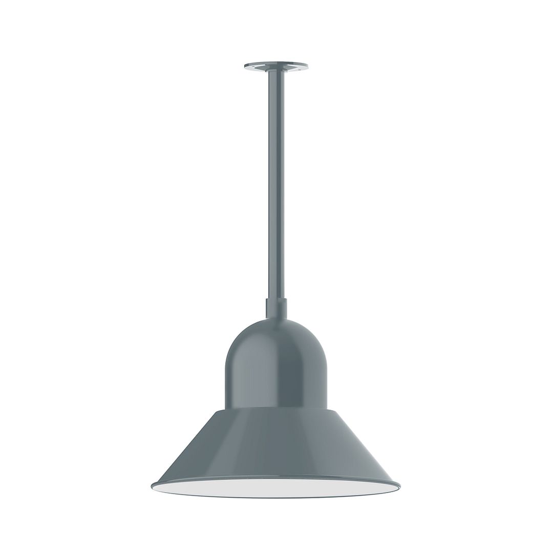 Prima 16" LED Stem Mount Pendant Light in Slate Gray | Montclair Light ...